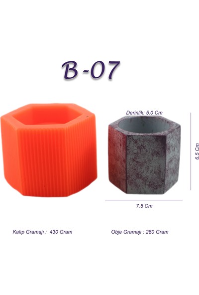 Kimyacınız Beton Saksı Kalıbı-Beton Saksı Silikon Kalıp (B-07)