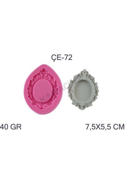 Kimyacınız Elips Mini Çerçeve Silikon Kalıp (Çe-72)