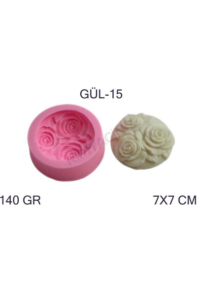 Kimyacınız Açmış Gül Silikon Kalıp (Gül-15)