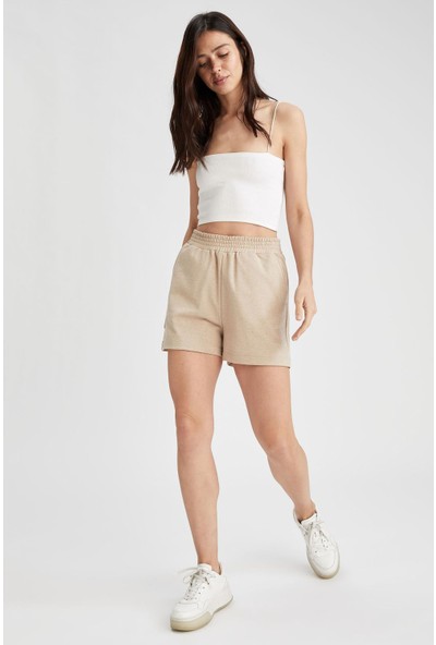 DeFacto Regular Fit Geri Dönüşümlü İnce Sweatshirt Kumaşı Şort U3357AZ21SP