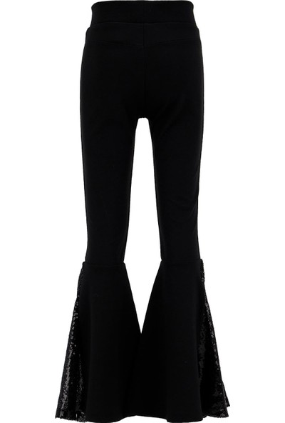 DeFacto Kız Çocuk İspanyol Paça Payet İşlemeli Örme Pantolon M6855A621SP