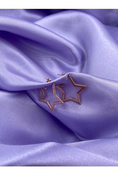 Amon Jewelry 925 Ayar Gümüş Büyük Yıldız Sara Küpe