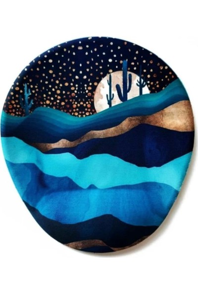 4K Bilek Destekli Mouse Pad Moon Love