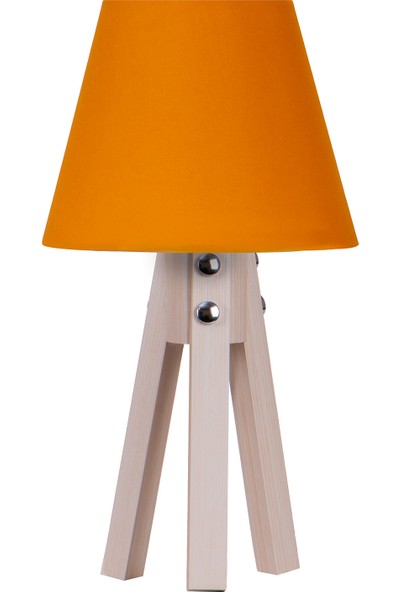 Mirsa Hardal Vıscon Konik Başlık Krem Tripod Ayaklı Abajur
