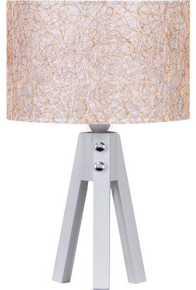 Mirsa Rosegold File Iplik Başlık Beyaz Ayaklı Abajur Mirsa Rosegold File Iplik Başlık Beyaz Ayaklı Abajur