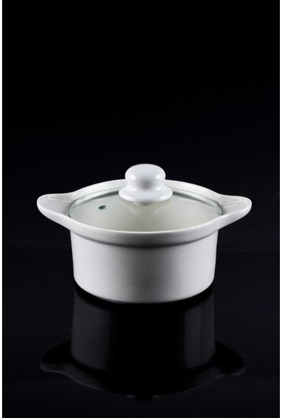 Acar Bianco Perla 20Cm Porselen Yuvarlak Mini Sunum Tencere 10871 Acar Bianco Perla 20Cm Porselen Yuvarlak Mini Sunum Tencere 10871
