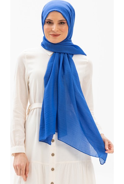 Eliş Şile Bezi Düz Vual Kumaş Şal Saks