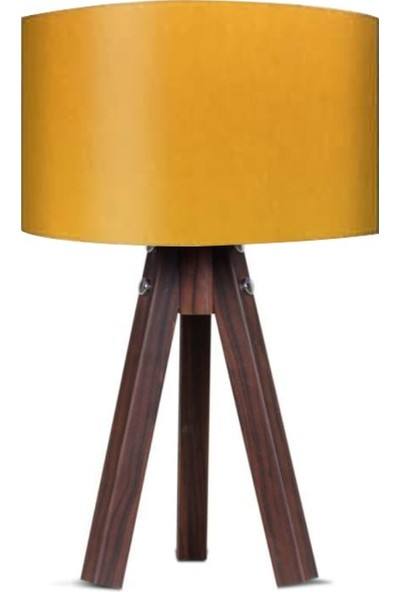 Mirsa Hardal Vıscon Başlık Kahve Tripod Ayaklı Abajur