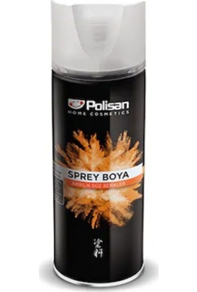 Polisan Akrilik Sprey Boya 400 Ml.-Parlak Beyaz