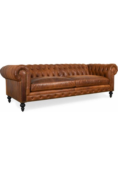 Hanel Mobilya Klasik Chesterfield Chester Kanepe 3 Kişilik Kahve Suni Deri Hanel Mobilya Klasik Chesterfield Chester Kanepe 3 Kişilik Kahve Suni Deri