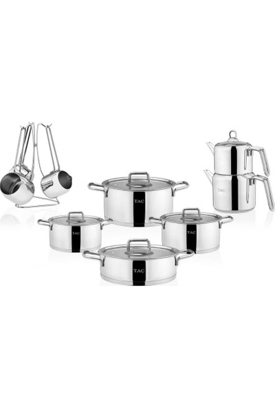 Taç Hera 16 Parça Çelik Çeyiz Seti Platin