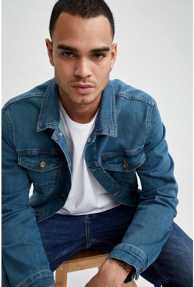 DeFacto Slim Fit Jean Ceket S9983AZ21SM