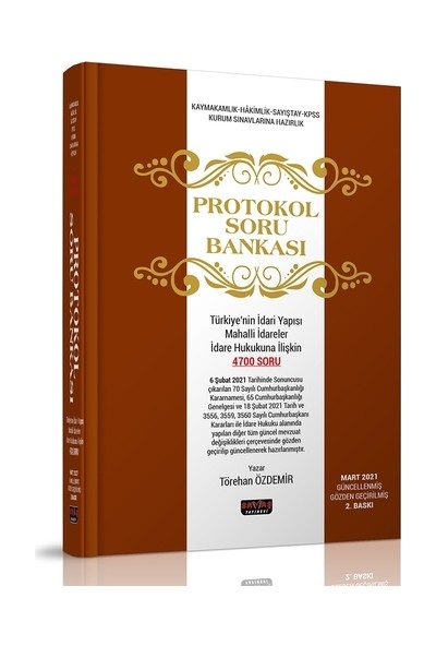 Savaş Yayınevi Protokol Soru Bankası Törehan Özdemir 2021 Savaş Yayınevi Protokol Soru Bankası Törehan Özdemir 2021