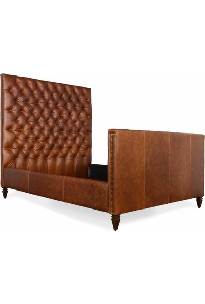 Hanel Mobilya Chester Karyola Kahve Suni Deri