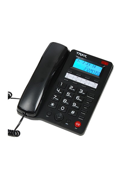 Trax Tc 603 Ekranlı Masaüstü Kablolu Telefon Siyah Trax Tc 603 Ekranlı Masaüstü Kablolu Telefon Siyah