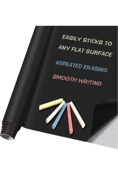 Egonex - Kara Tahta Duvara Yapıştırmalı Eğlence Ürünü Zahmetsiz Duvara Yapıştırma