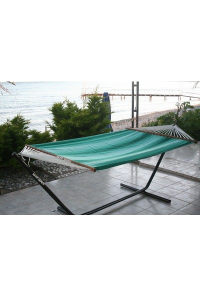 Keyif Sepeti Bez Hamak Çift Kişilik Set Metal Ayaklı