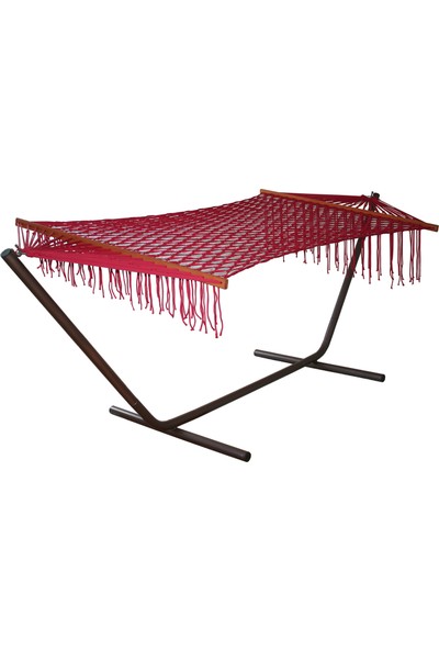 Keyif Sepeti Çift Kişilik Püsküllü Hamak Set Metal Ayaklı Keyif Sepeti Çift Kişilik Püsküllü Hamak Set Metal Ayaklı