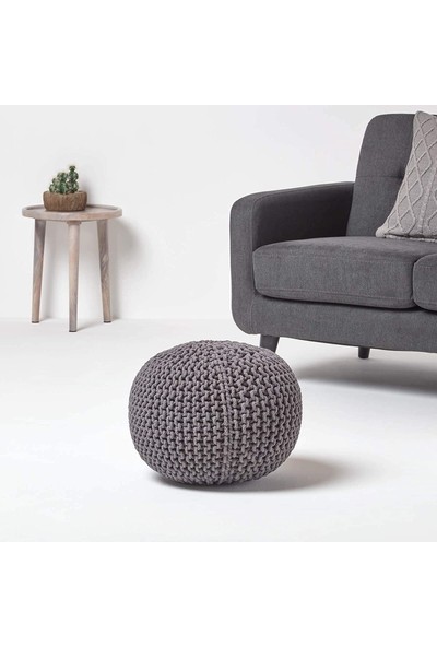 Tricotté Middle Round Örgü Puf