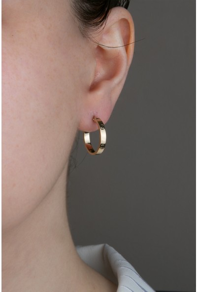 Milades Altın Halka Küpe