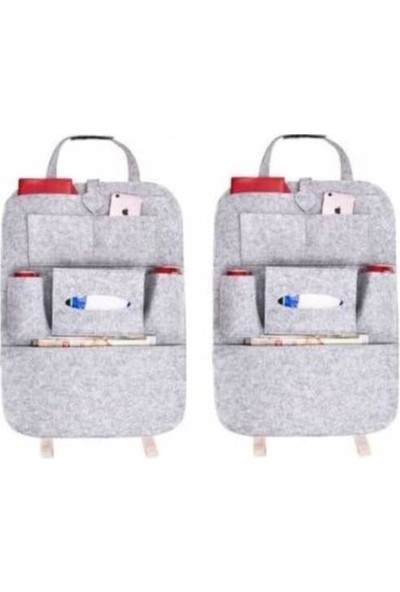 Ankaflex Araba Koltuk Arkası Eşya Düzenleyici Gri 2'li
