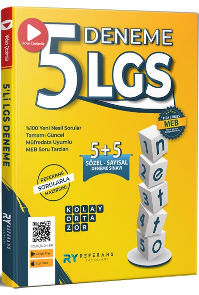 Referans Yayınları 2021 8. Sınıf LGS Tamamı Video Çözümlü 5 Fasikül Genel Deneme Seti (Kolay-Orta-Zor) Referans Yayınları 2021 8. Sınıf LGS Tamamı Video Çözümlü 5 Fasikül Genel Deneme Seti (Kolay-Orta-Zor)
