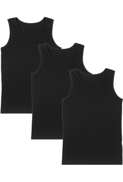 Donella 3'lü Siyah Erkek Çocuk Atlet - 7771Q