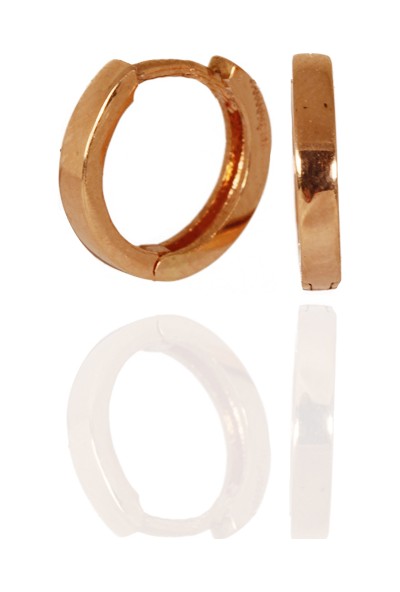 Adil Idil Kuyumculuk Rose Renk Halka Kadın Küpesi