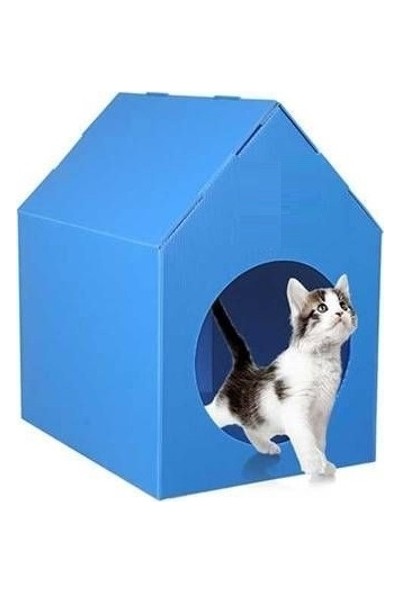 Bereks Plastik Kedi Evi Kedi Kulübesi Kedi Yuvası Mavi Bereks Plastik Kedi Evi Kedi Kulübesi Kedi Yuvası Mavi