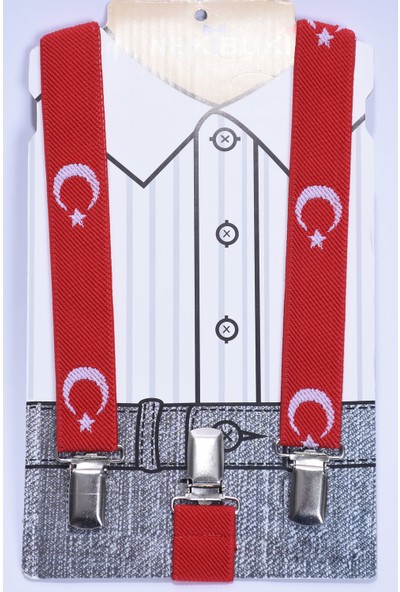 Nekibuki Erkek Çocuk Ay Yıldız Pantolon Askısı Nekibuki Erkek Çocuk Ay Yıldız Pantolon Askısı