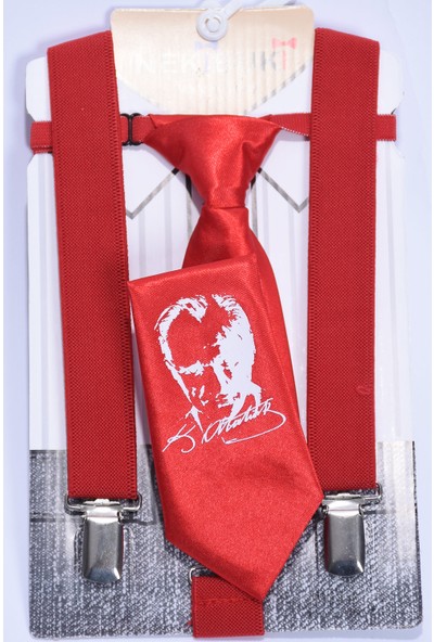 Nekibuki Erkek Çocuk Pantolon Askısı ve Kravat Takım Nekibuki Erkek Çocuk Pantolon Askısı ve Kravat Takım