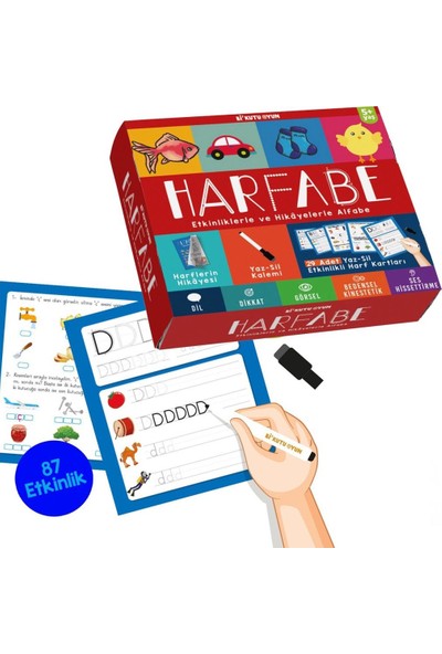 Bi Kutu Oyun Harfabe Etkinliklerle ve Hikayelerle Eğitici Alfabe Öğrenme Seti Bi Kutu Oyun Harfabe Etkinliklerle ve Hikayelerle Eğitici Alfabe Öğrenme Seti