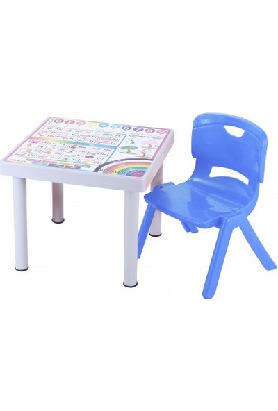 Sağlam Plastik Mandella Rubi Türkçe Desenli Çocuk Masası 1 Adet Nova Orta Çocuk Koltuk Sağlam Plastik Mandella Rubi Türkçe Desenli Çocuk Masası 1 Adet Nova Orta Çocuk Koltuk