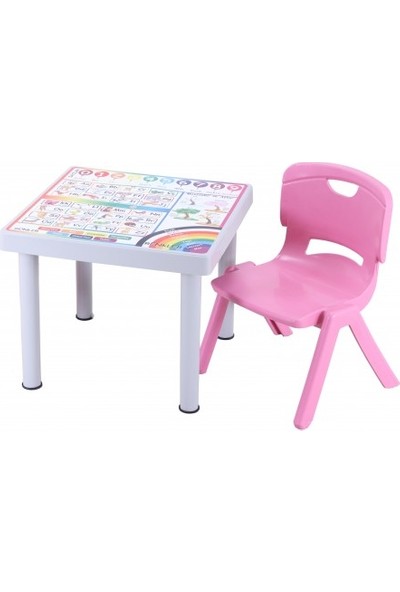 Sağlam Plastik Mandella Rubi Türkçe Desenli Çocuk Masası 1 Adet Nova Büyük Çocuk Koltuk Sağlam Plastik Mandella Rubi Türkçe Desenli Çocuk Masası 1 Adet Nova Büyük Çocuk Koltuk