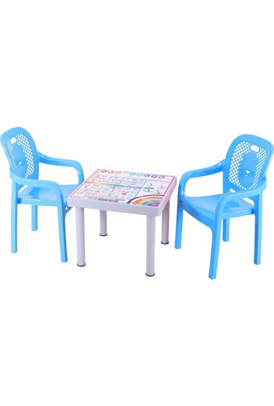 Sağlam Plastik Mandella Rubi Türkçe Desenli Çocuk Masası 2 Adet Rubi Çocuk Koltuk Sağlam Plastik Mandella Rubi Türkçe Desenli Çocuk Masası 2 Adet Rubi Çocuk Koltuk