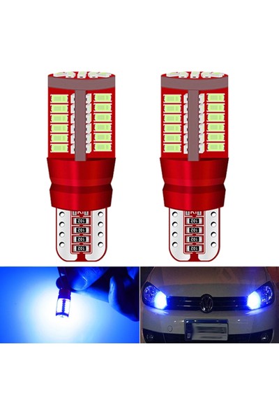Gürler Oto Aksesuar T10 LED Ampül Buz Mavisi 12V W5W 57 Ledli Kristal Mavi 2'li