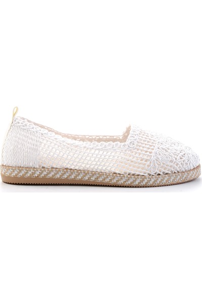 Bambi Beyaz Kadın Espadril K01823012016