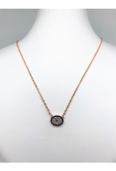 Zincirs Zirkon Taşlı Nazar Boncuk Kolye Zincirs Zirkon Taşlı Nazar Boncuk Kolye