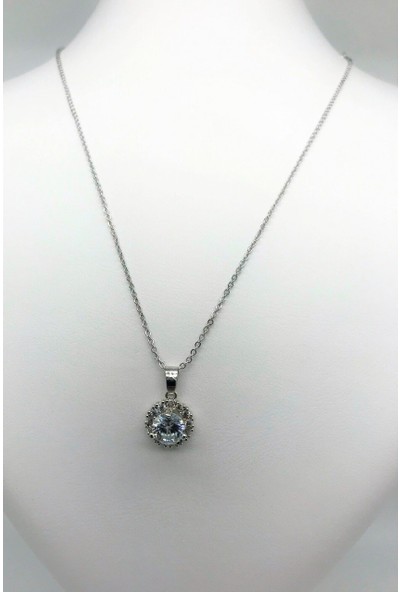 Zincirs Zirkon Taşlı Kolye