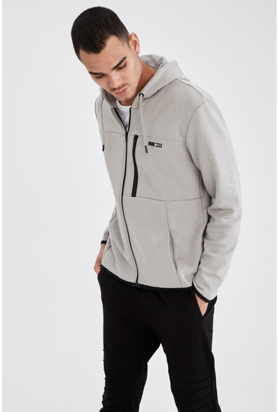 DeFacto Slim Fit Kapüşonlu Fermuarlı Sweatshirt S3299AZ21SP DeFacto Slim Fit Kapüşonlu Fermuarlı Sweatshirt S3299AZ21SP