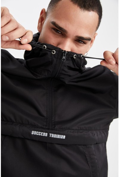 DeFacto Defacto Fit Slim Fit Kapüşonlu Yazı Baskılı Sweatshirt U0393AZ21SP