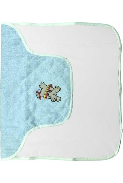 Tekstil Sepeti Alez Özellikli Alt Açma Bezi Su Aygırlı Mavi Beyaz