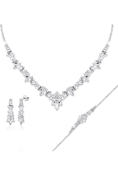 Pella Kuyumculuk Kadın Su Yolu Gümüş Set Pella Kuyumculuk Kadın Su Yolu Gümüş Set