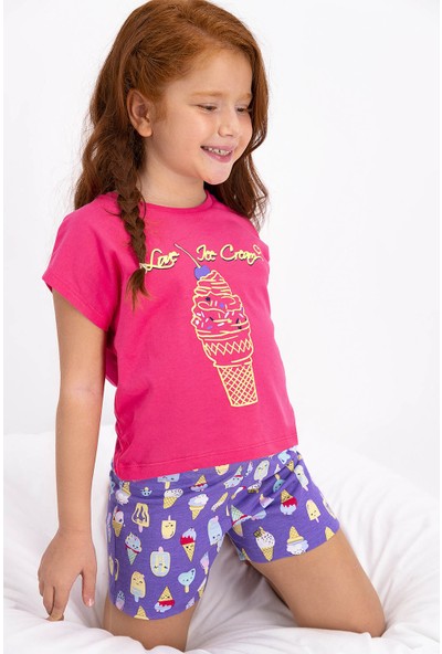 Rolypoly 2433 Kız Çocuk Şortlu Pijama Takım Rolypoly 2433 Kız Çocuk Şortlu Pijama Takım