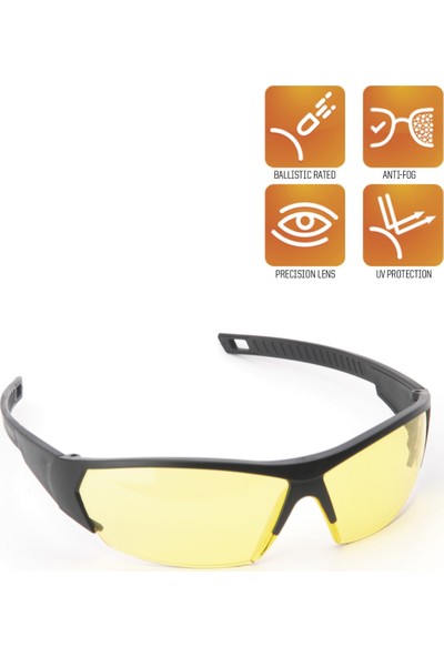 Yds Sport Zen Balistik Gözlük -Sarı (Uv Filtreli, Buğulanma Ve Çizilmeye Karşı Dayanıklı Balistik Gözlük)