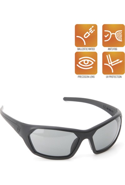 Yds Focus Balistik Gözlük -Siyah (Uv Filtreli, Buğulanma Ve Çizilmeye Karşı Dayanıklı Balistik Gözlük)