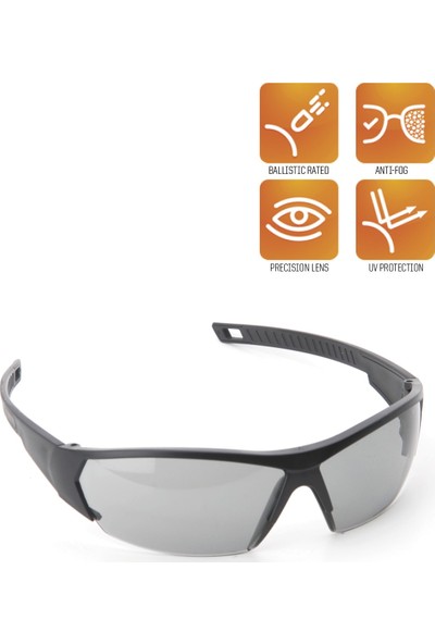 Yds Sport Zen Balistik Gözlük -Siyah (Uv Filtreli, Buğulanma Ve Çizilmeye Karşı Dayanıklı Balistik Gözlük)