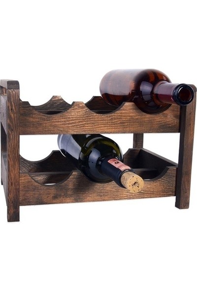 W & S Woody Sharky Iki Katlı Ahşap Şaraplık