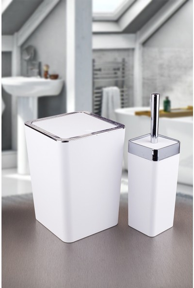 Vip Gross Banyo Takımı Çöp Kovası ve Klozet Fırçası Beyaz 02.01.kare.beyaz.banyo.takımı Vip Gross Banyo Takımı Çöp Kovası ve Klozet Fırçası Beyaz 02.01.kare.beyaz.banyo.takımı