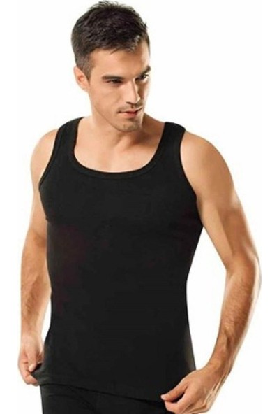 Gümüş 12 Adet Siyah Renk Ribana Atlet